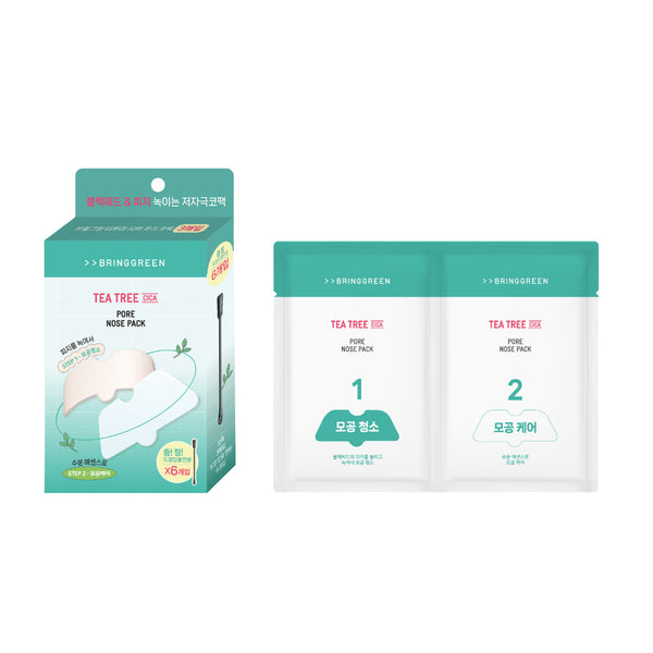 BRING GREEN - Tea Tree Cica Pore Nose Pack - Korea Cosmetics BN