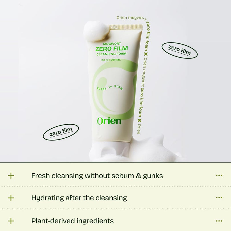 ORIEN - Mugwort Zero Film Cleansing Foam – Korea Cosmetics BN