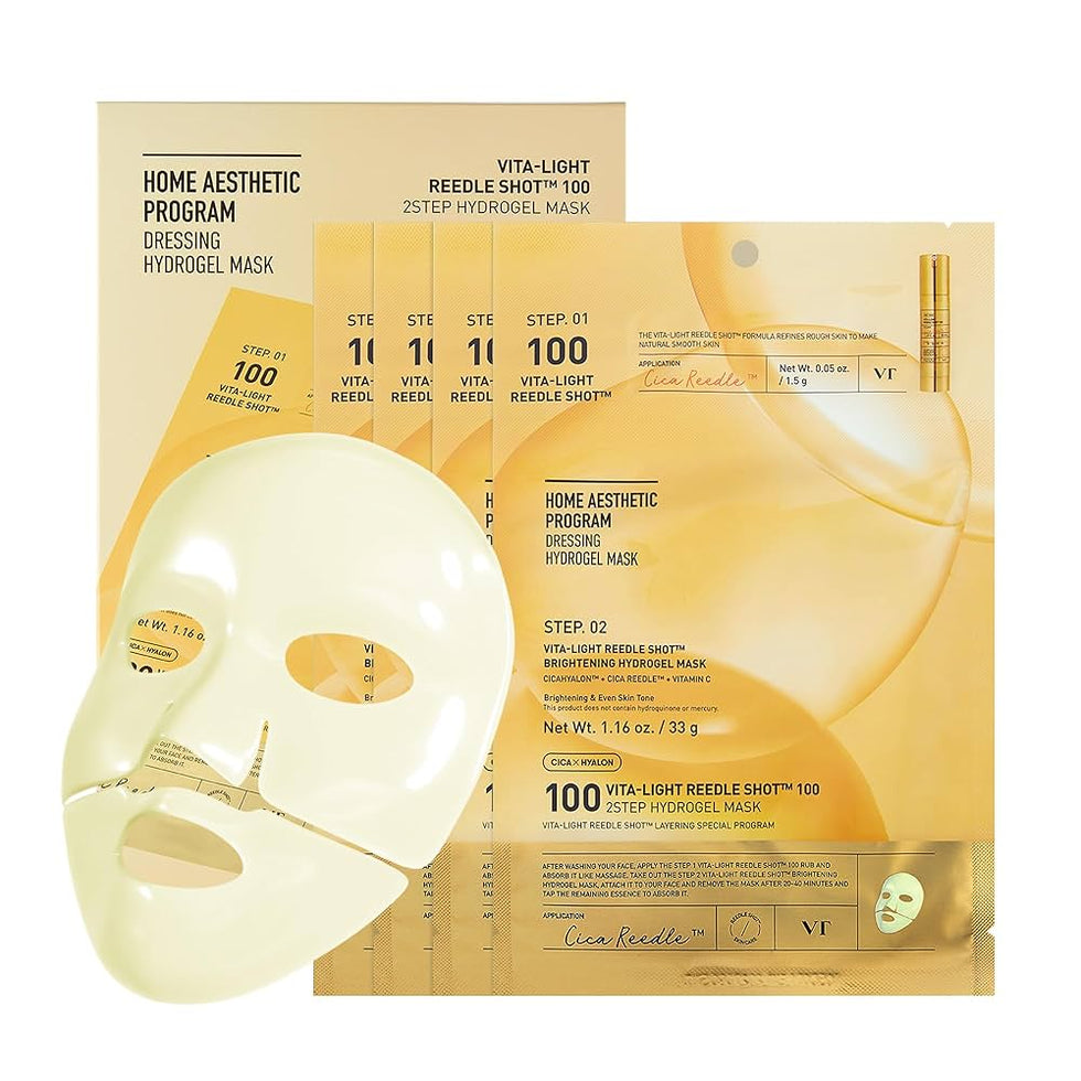 VT - Vita-light Reedle Shot 100 2 Step Hydrogel Mask – Korea Cosmetics BN