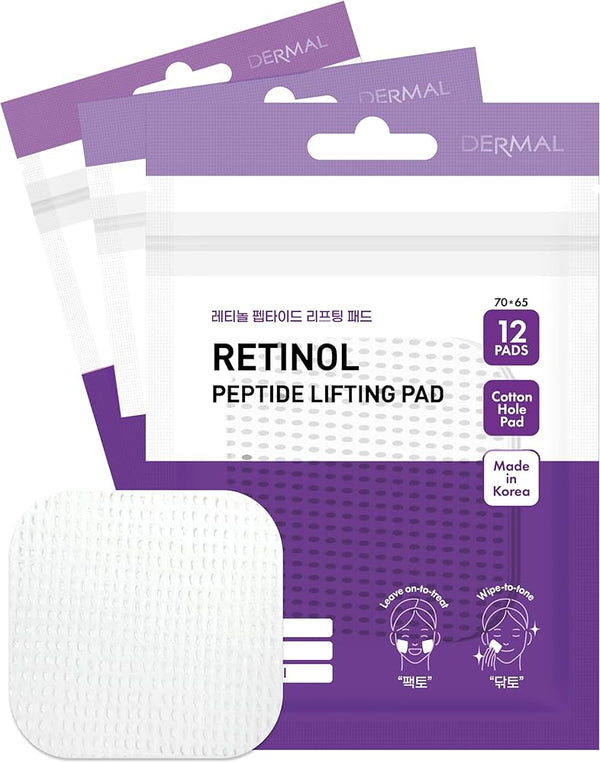 DERMAL - Retinol Peptide Lifting Pad 12 Pads - Korea Cosmetics BN