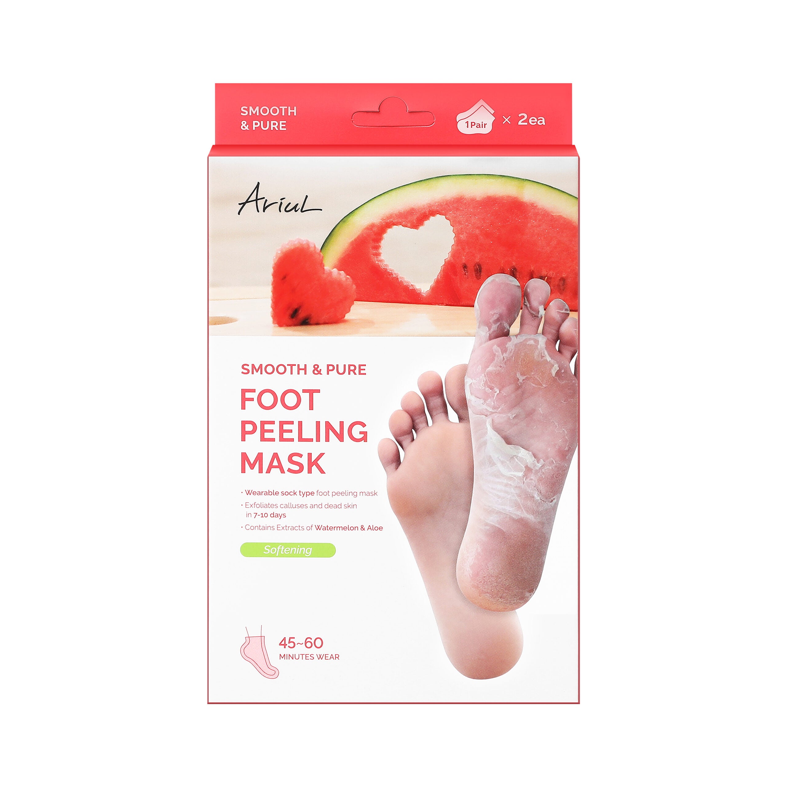 ARIUL - Smooth & Pure Foot Peeling Mask Watermelon – Korea Cosmetics BN