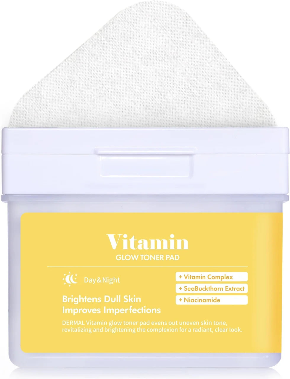 DERMAL - Vitamin Glow Toner Pad 120 Pads – Korea Cosmetics BN