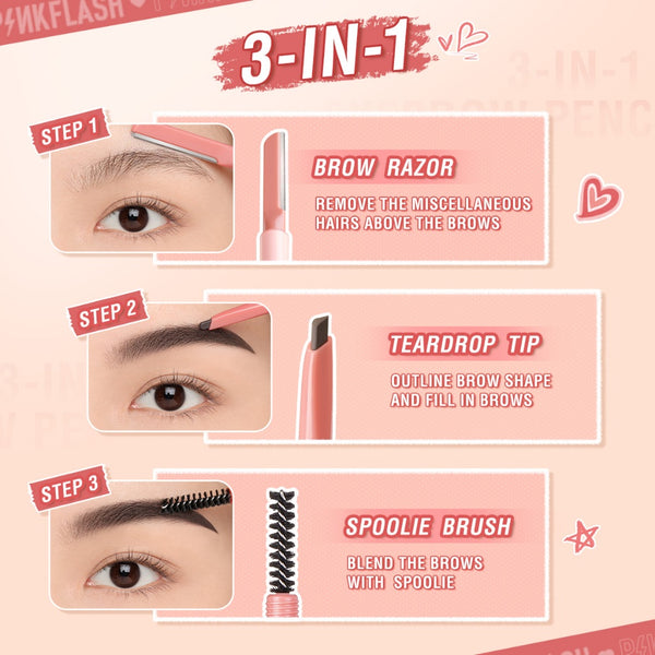 PINKFLASH - Multi Use Eyebrow Pencil - Korea Cosmetics BN