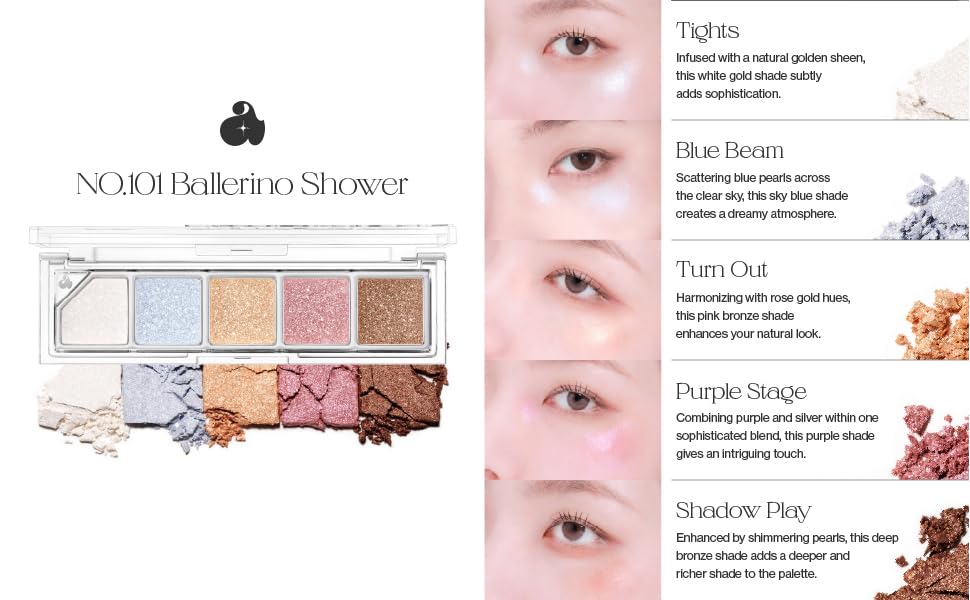 UNLEASHIA - Mood Shower Face Palette - Korea Cosmetics BN