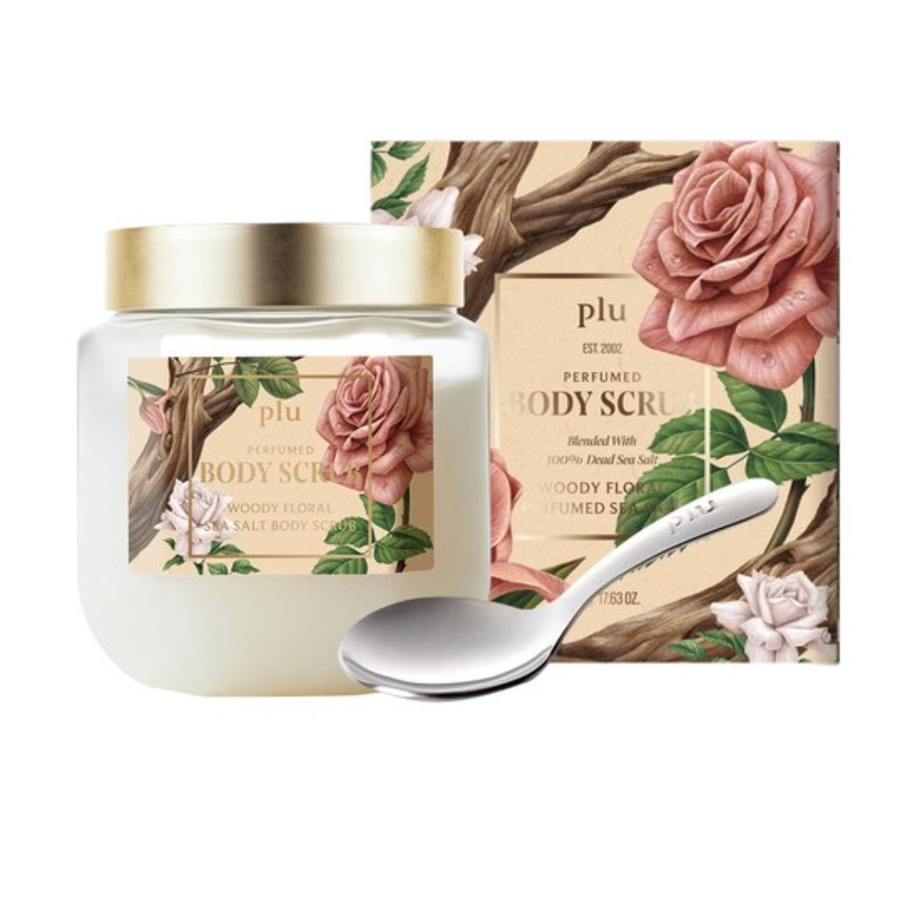 PLU - Perfumed Sea Salt Body Scrub Woody Floral – Korea Cosmetics BN