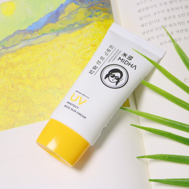 MIDHA - UV Protect Rice Sun Cream SPF50+ PA++++ - Korea Cosmetics BN