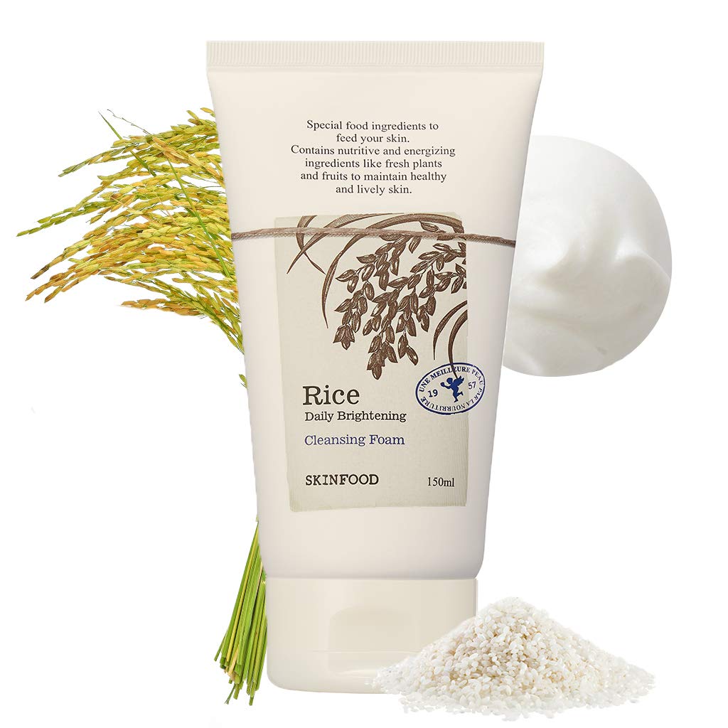 SKINFOOD - Rice Daily Brightening Cleansing Foam - Korea Cosmetics BN
