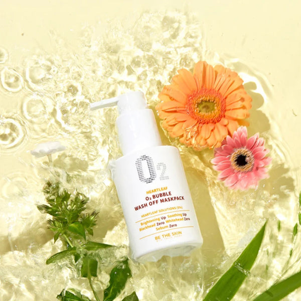 BE THE SKIN - Heartleaf O2 Bubble Wash Off Mask Pack - Korea Cosmetics BN